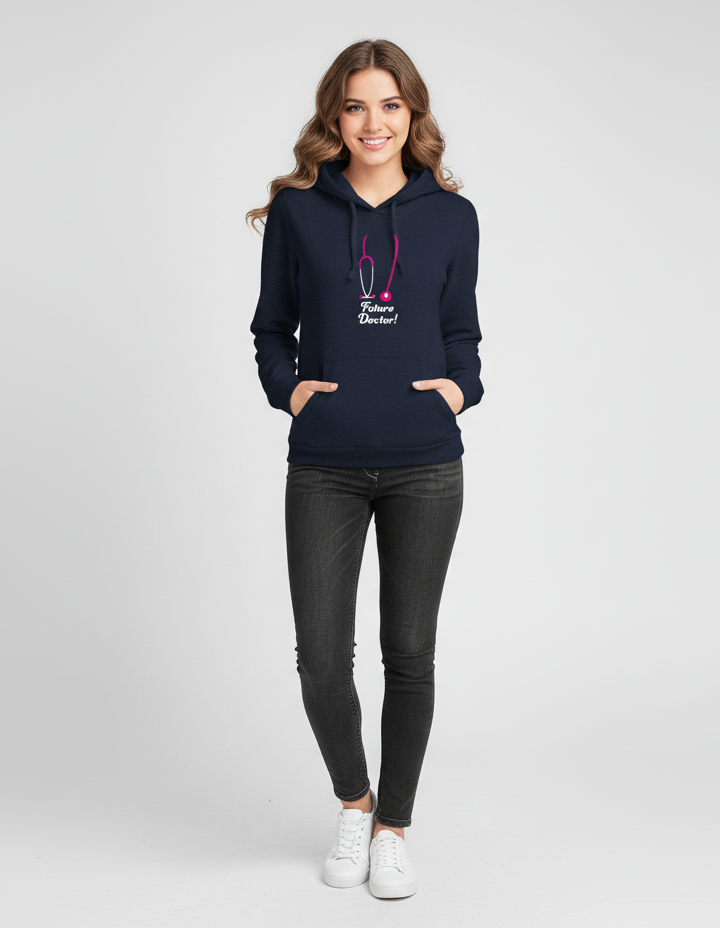 Future Doctor Navy Blue Hoodie – Medical Student Edition – ModScrubs